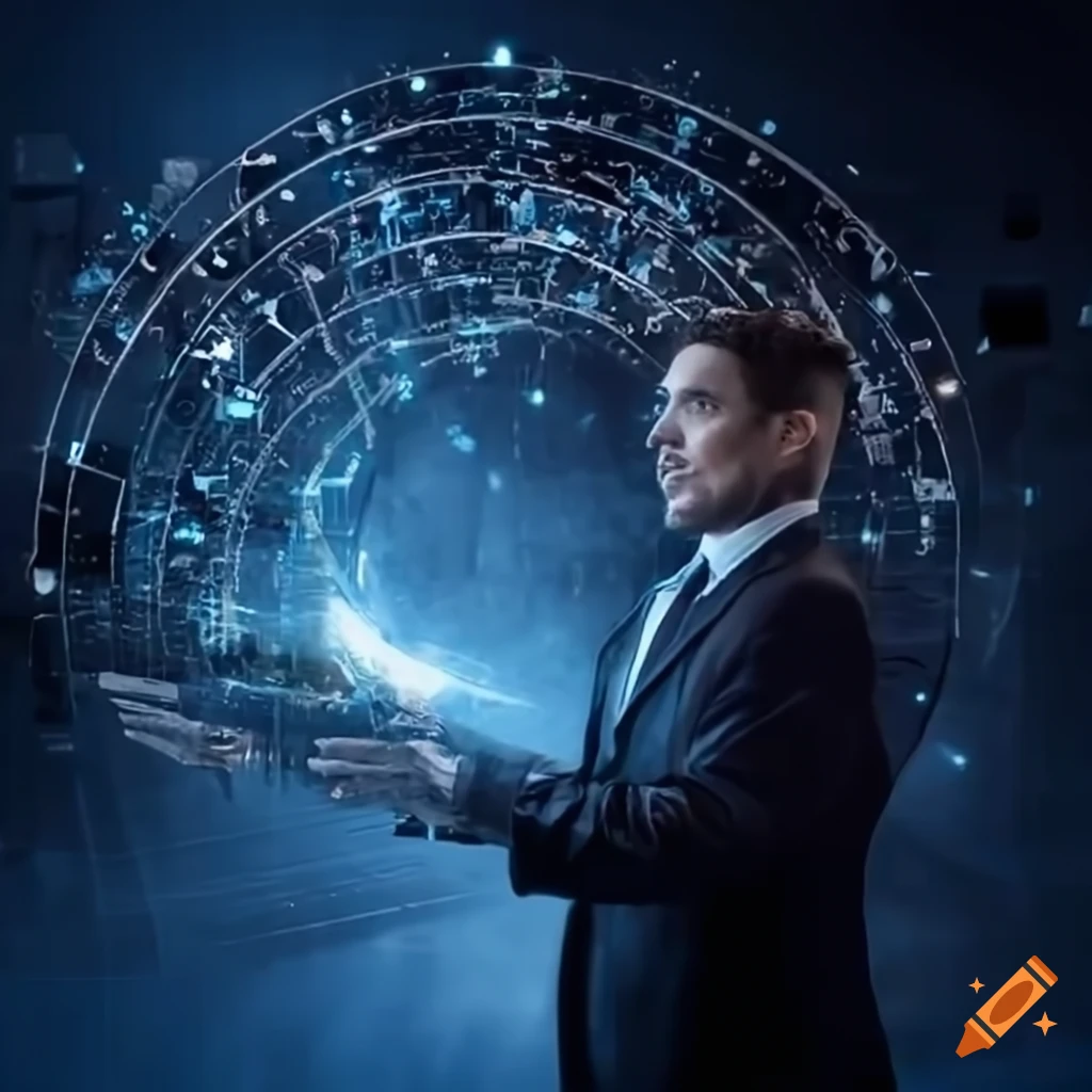 Digital transformation business man