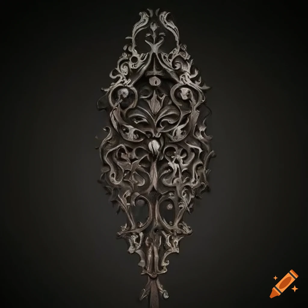 Intricate gothic metal ornament on Craiyon