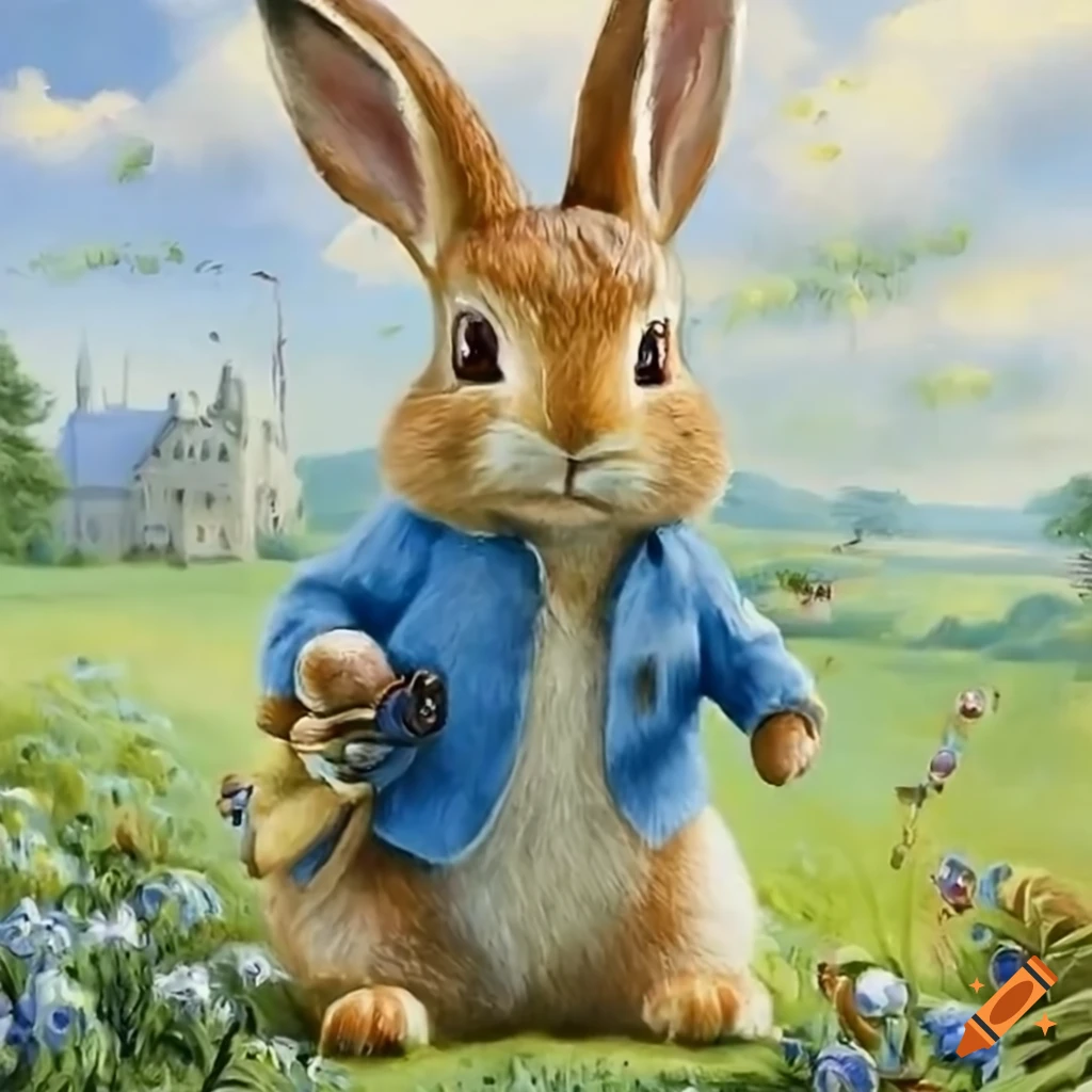 Peter rabbit family with mom and children, Inspiracja Danuta Muszyńka ...