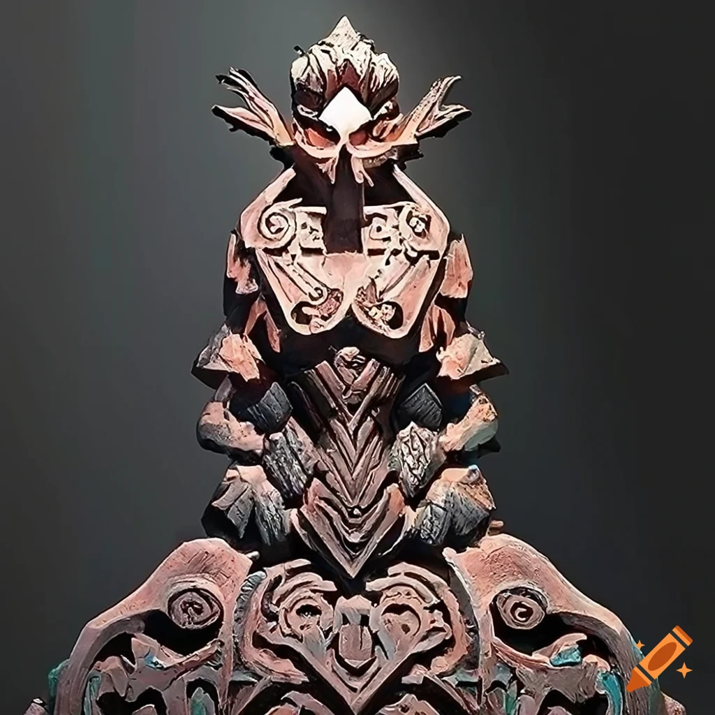 ‘Architectural Stave carving’-Style, Zelda Boss game sculpture ...
