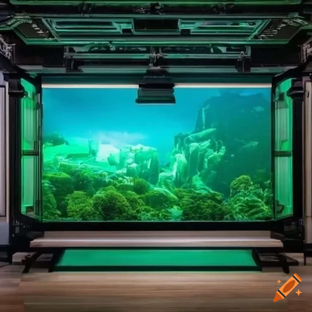 A greenscreen room in a big villa