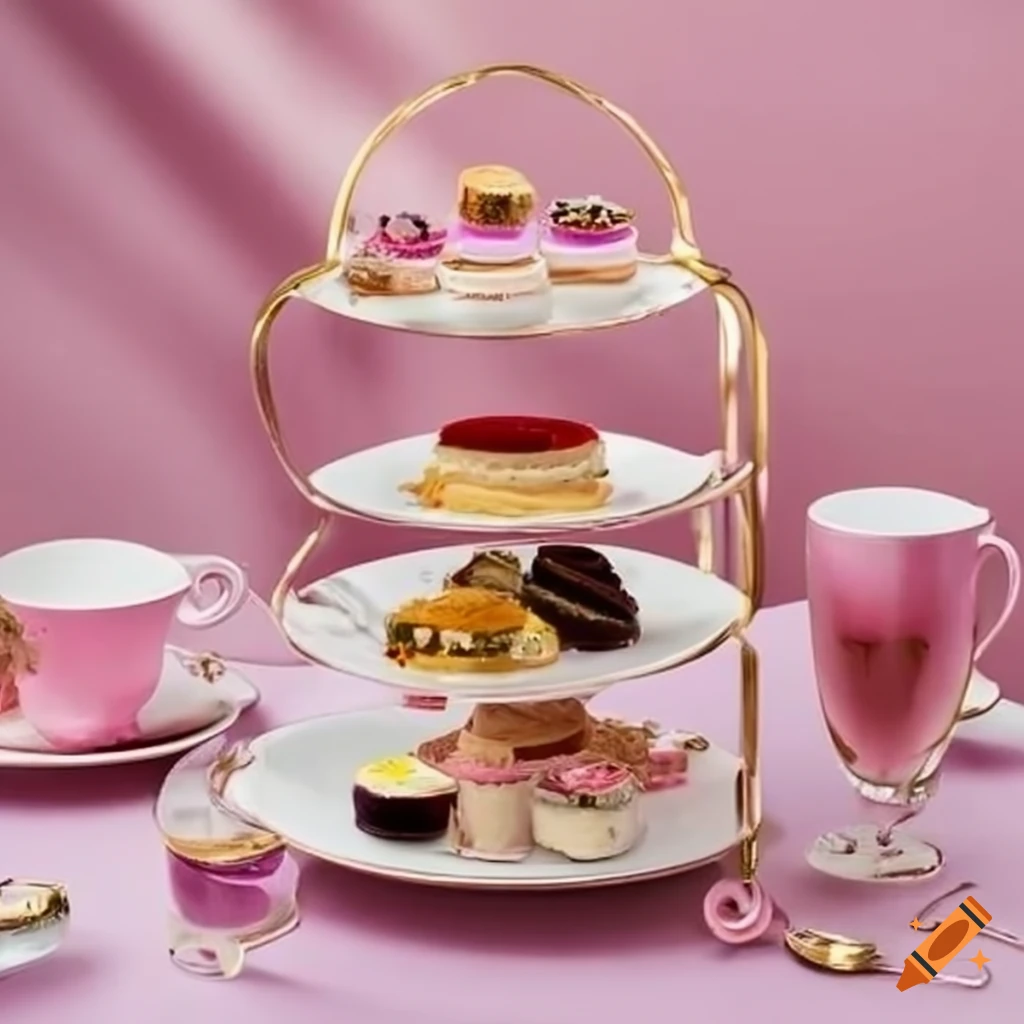 A luxurious pink afternoon tea party with women