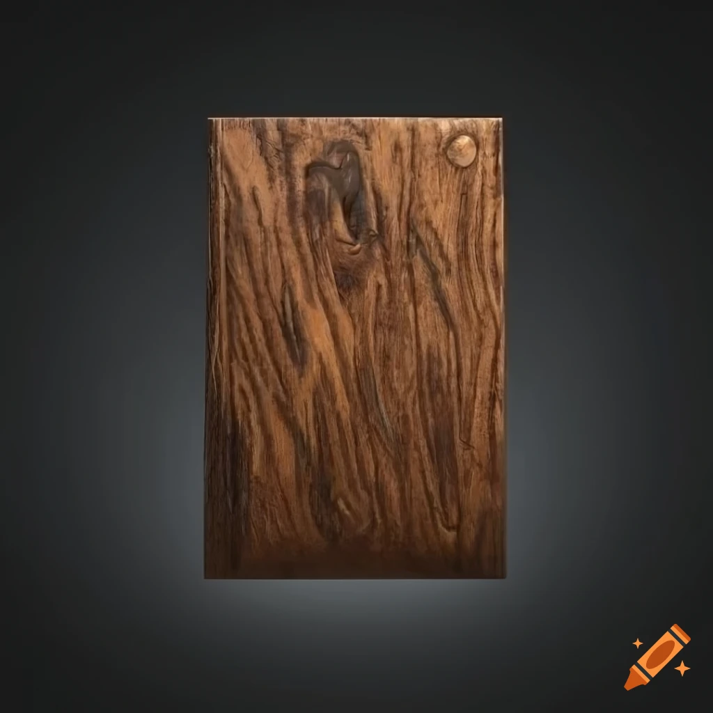 Ui panel texture for game design, medieval wood details, on grey background