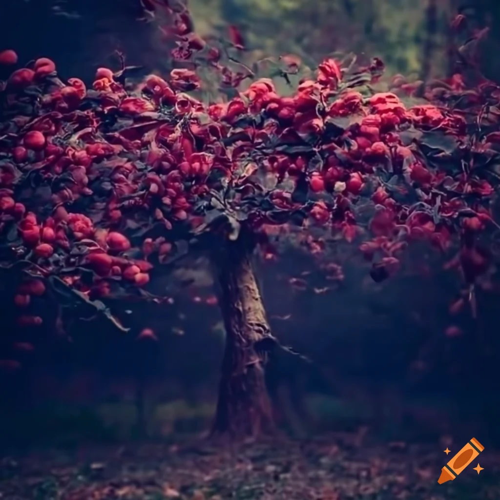 Vintage natural apple forest