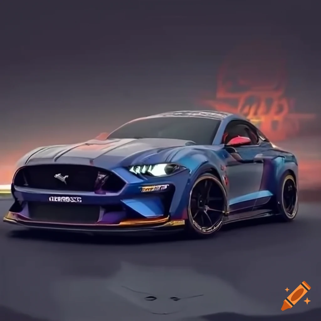 A modified Ford Mustang GT 2021 transformed into a fierce racecar with ...
