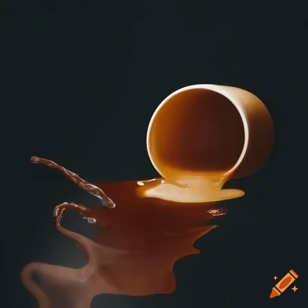 Person spilling coffee on Craiyon