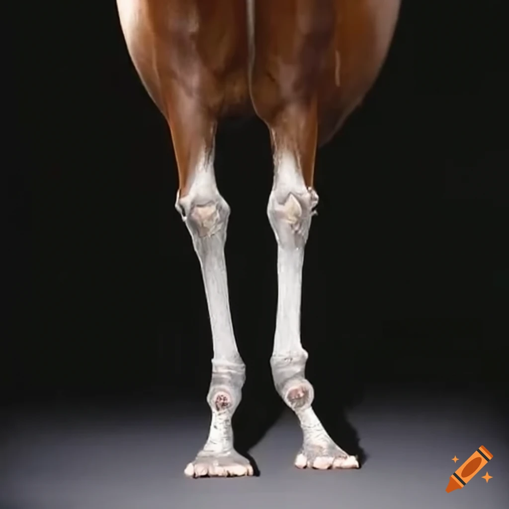 Horse with feet that look like human feet on Craiyon