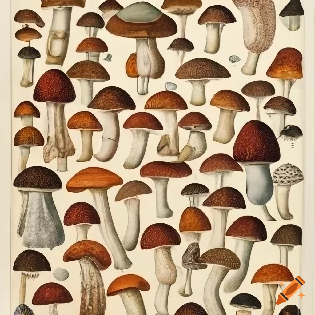 A wide range of different types of mushrooms and mushrooms of different ...