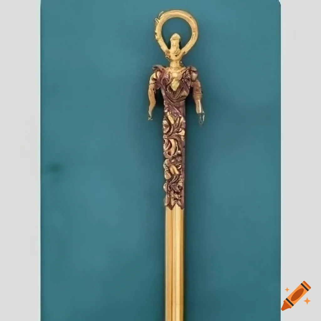 An impressive staff dedicated to the goddess morr
