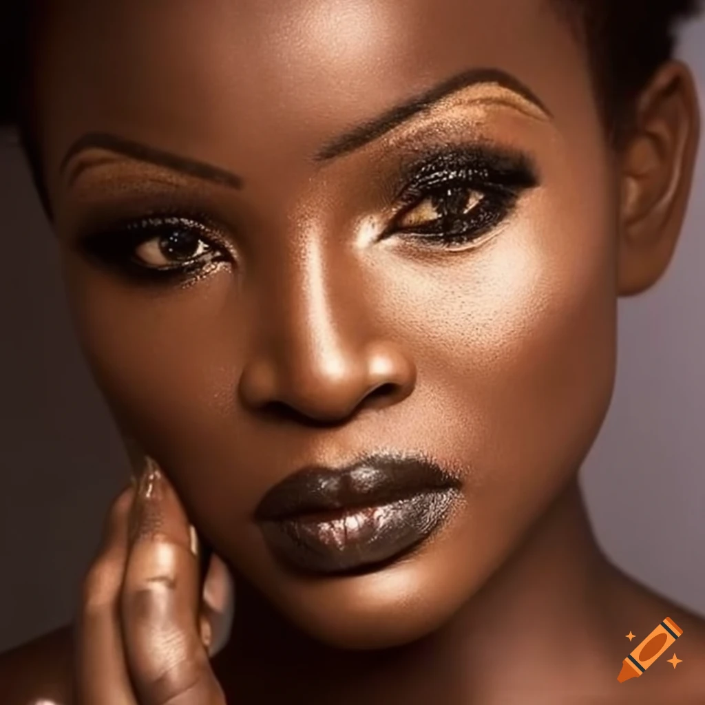 African make up girl on Craiyon