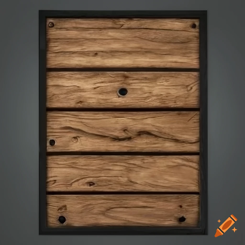 Ui panel texture for game design, medieval wood details, on grey ...