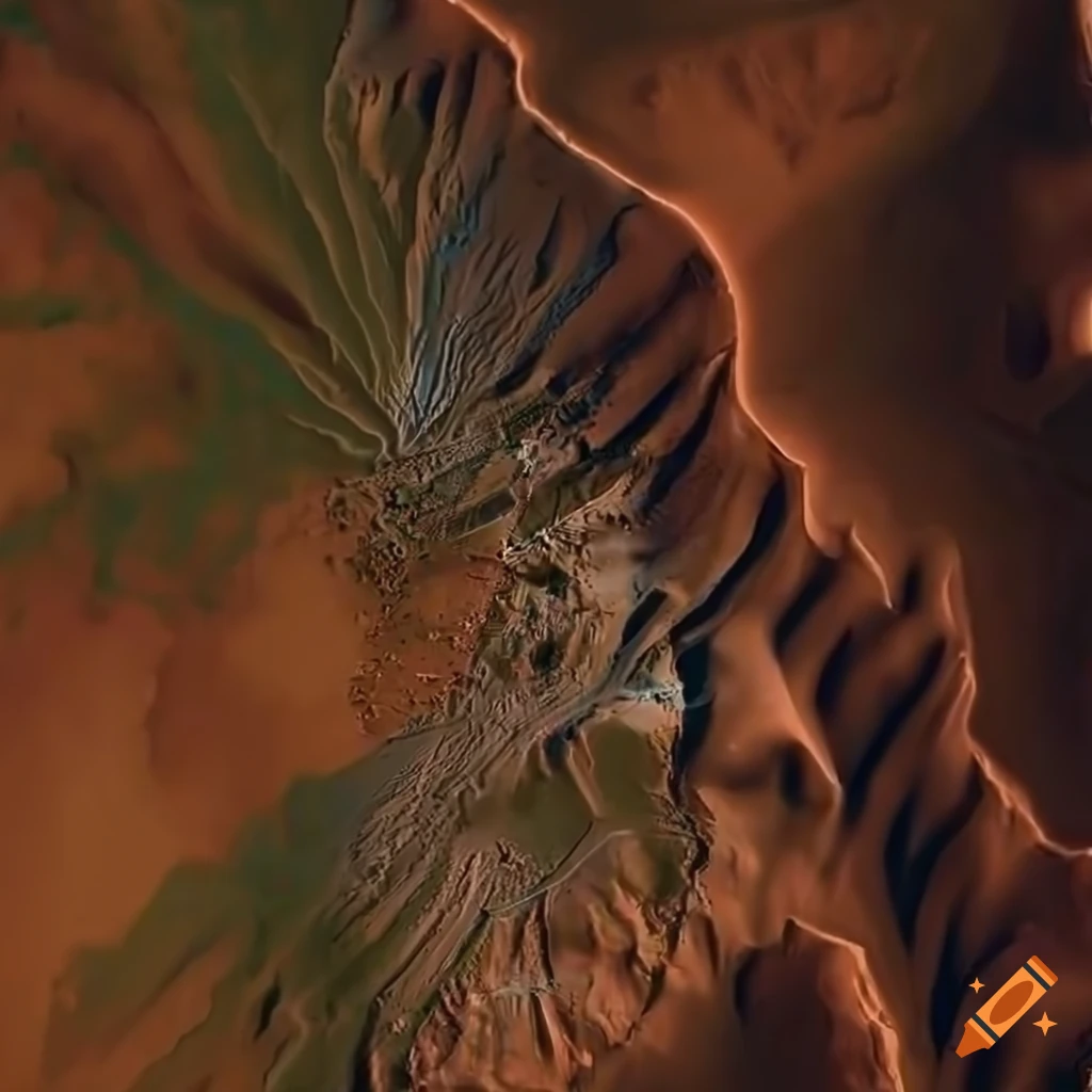 Density map city desert satellite