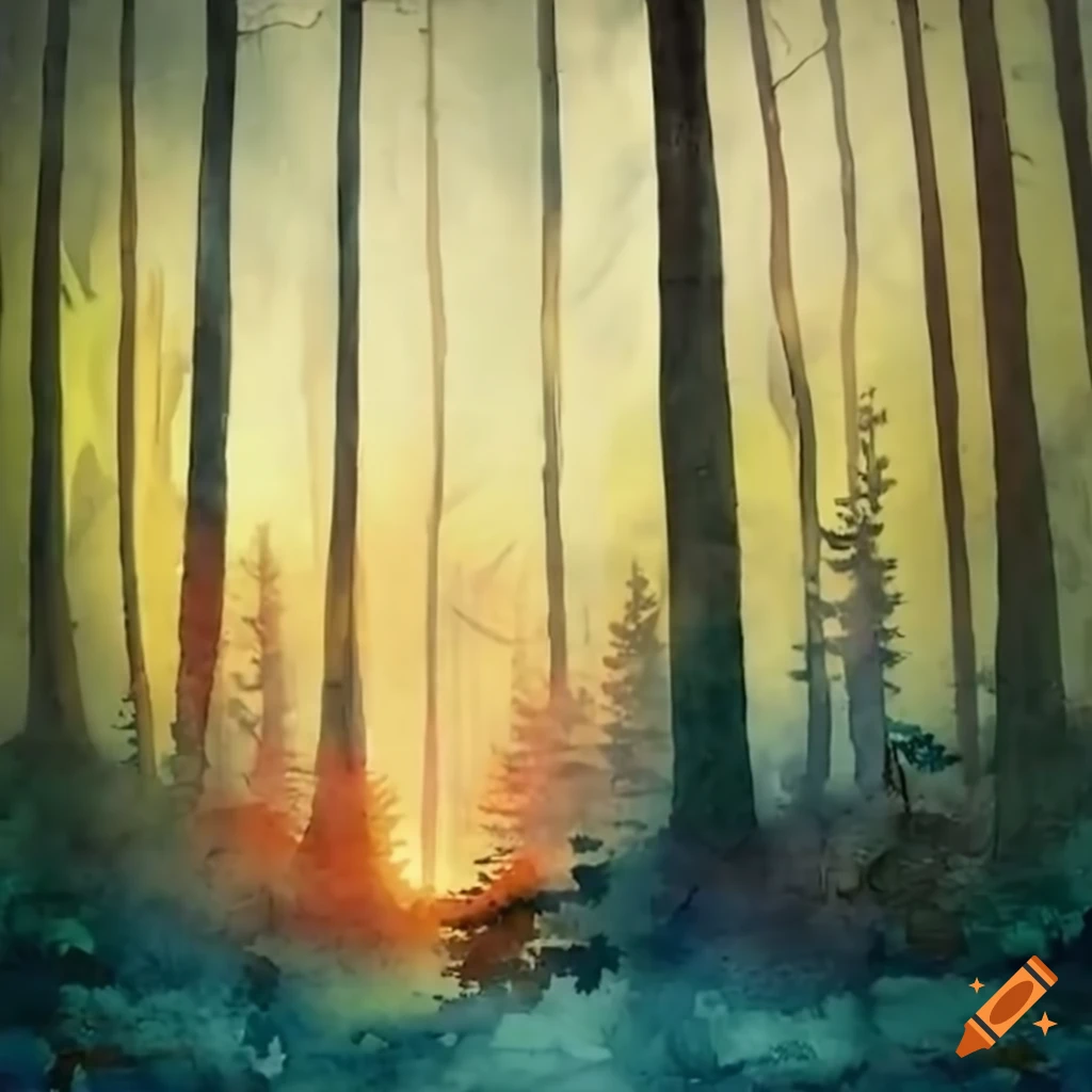 Un immense troue avec une énorme forêt de l'alaska à l'intérieure du ...