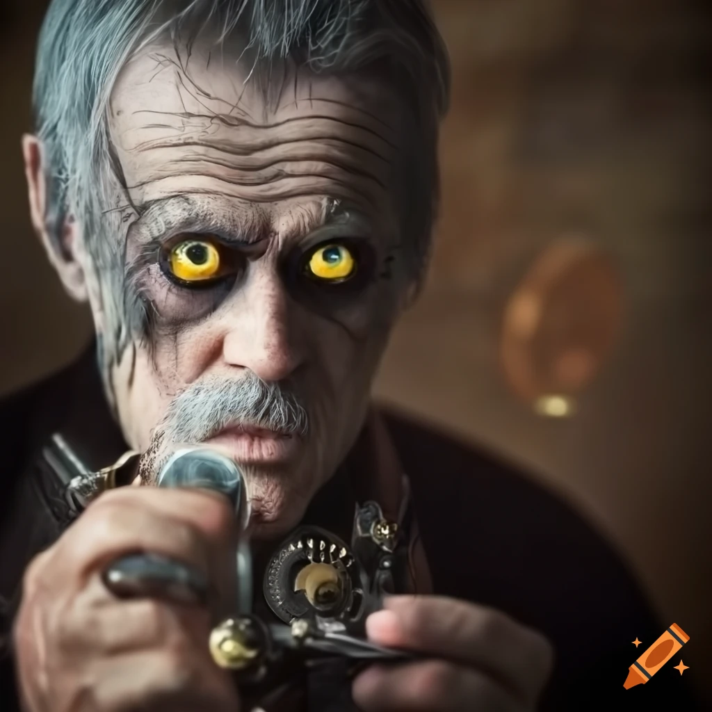 Vampire, male, portrait, Malkavian, middle-aged man, long wet black and ...