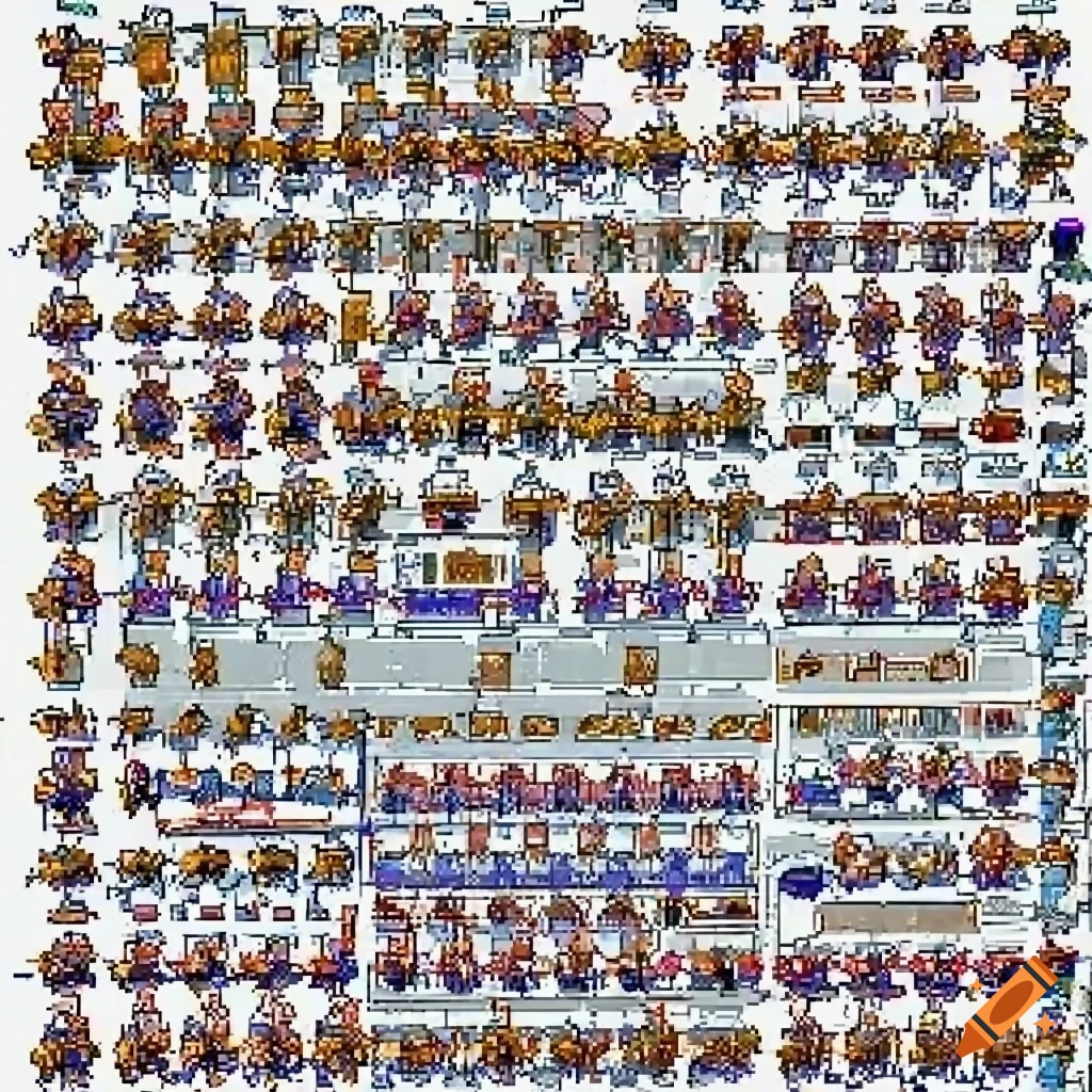 Sprite sheet platformer on Craiyon