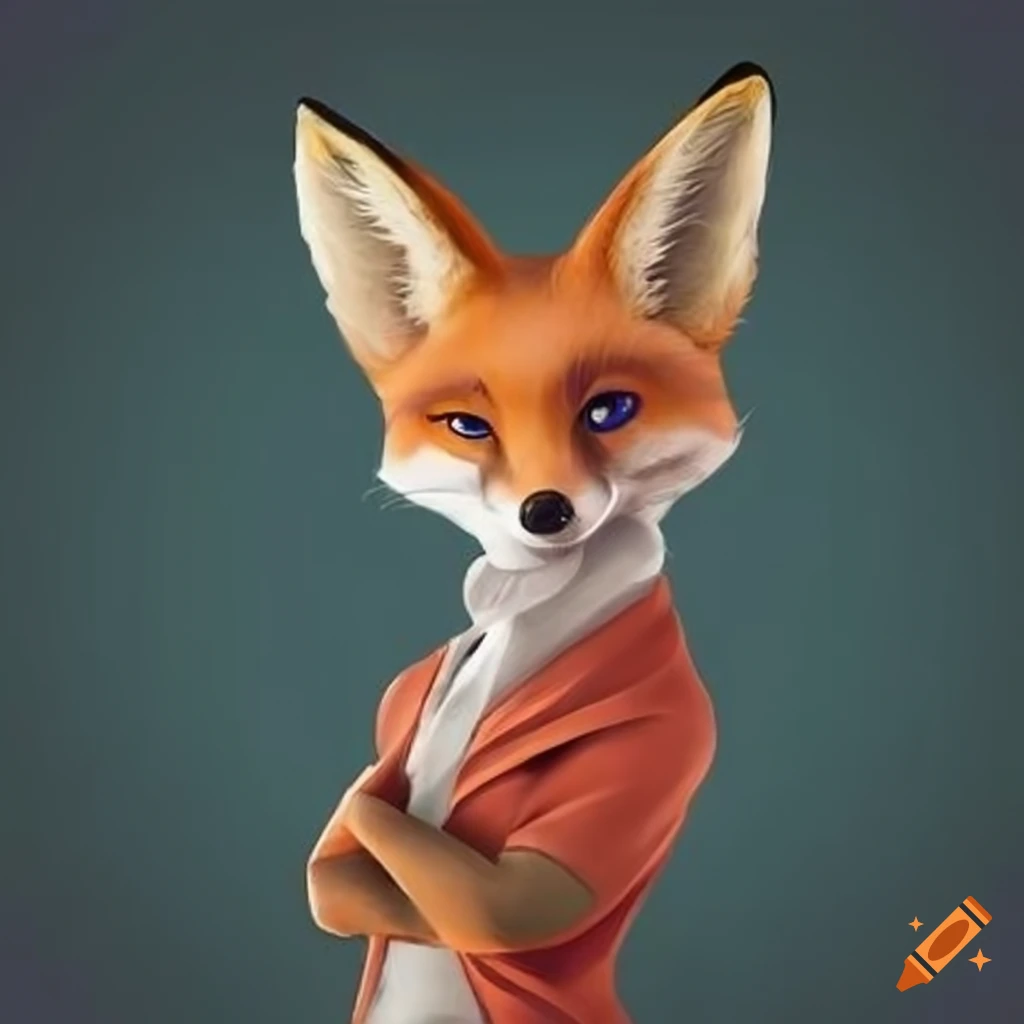 An anthropomorphic fox