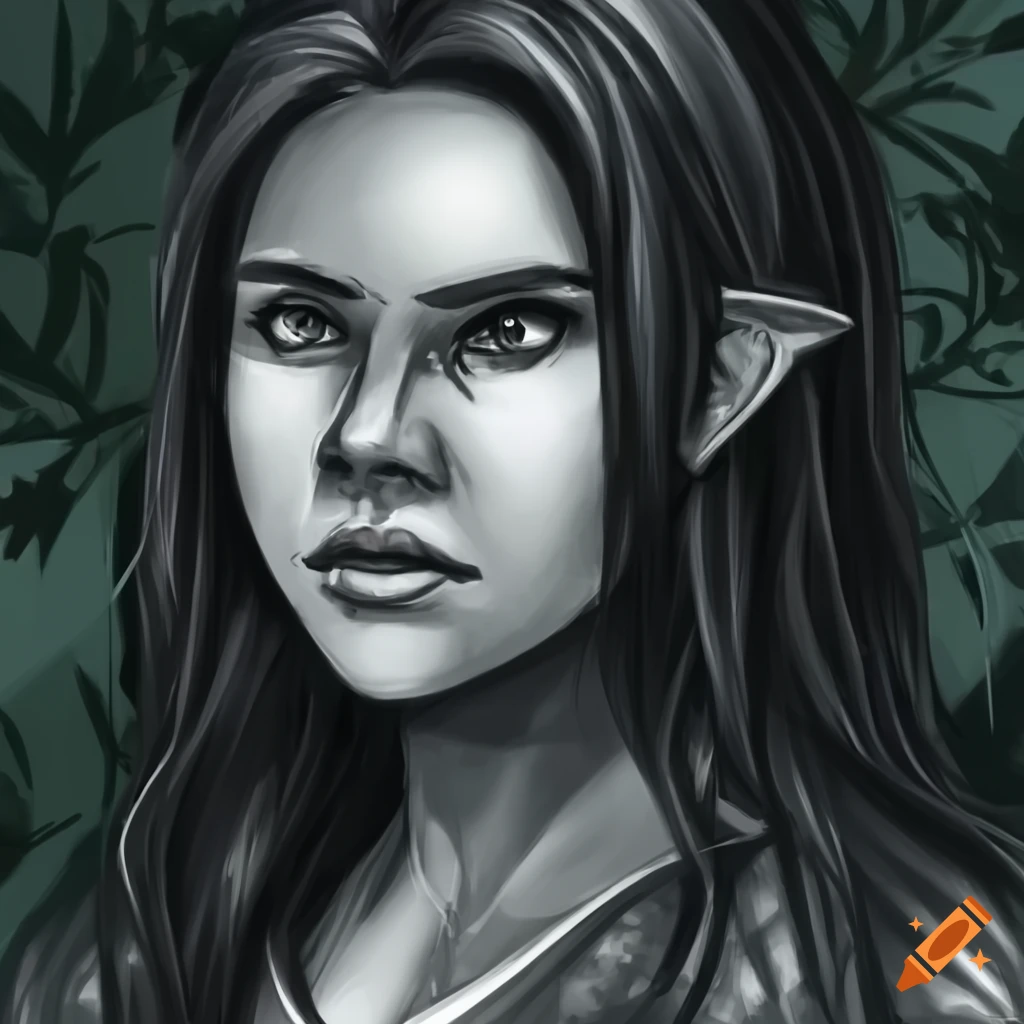 Beautiful young woman, with half-orc features, as a knight wearing ...