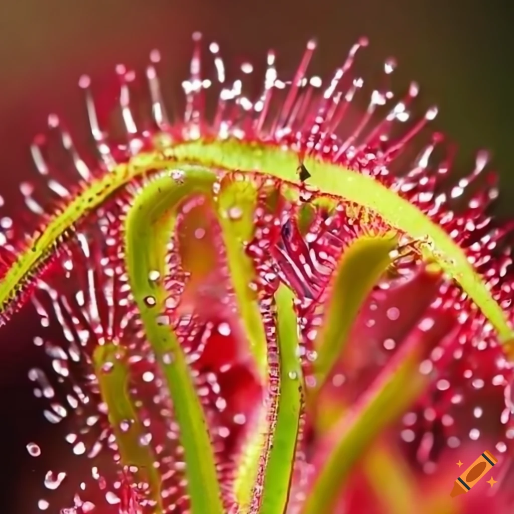 Large cape sundew growing acid on Craiyon