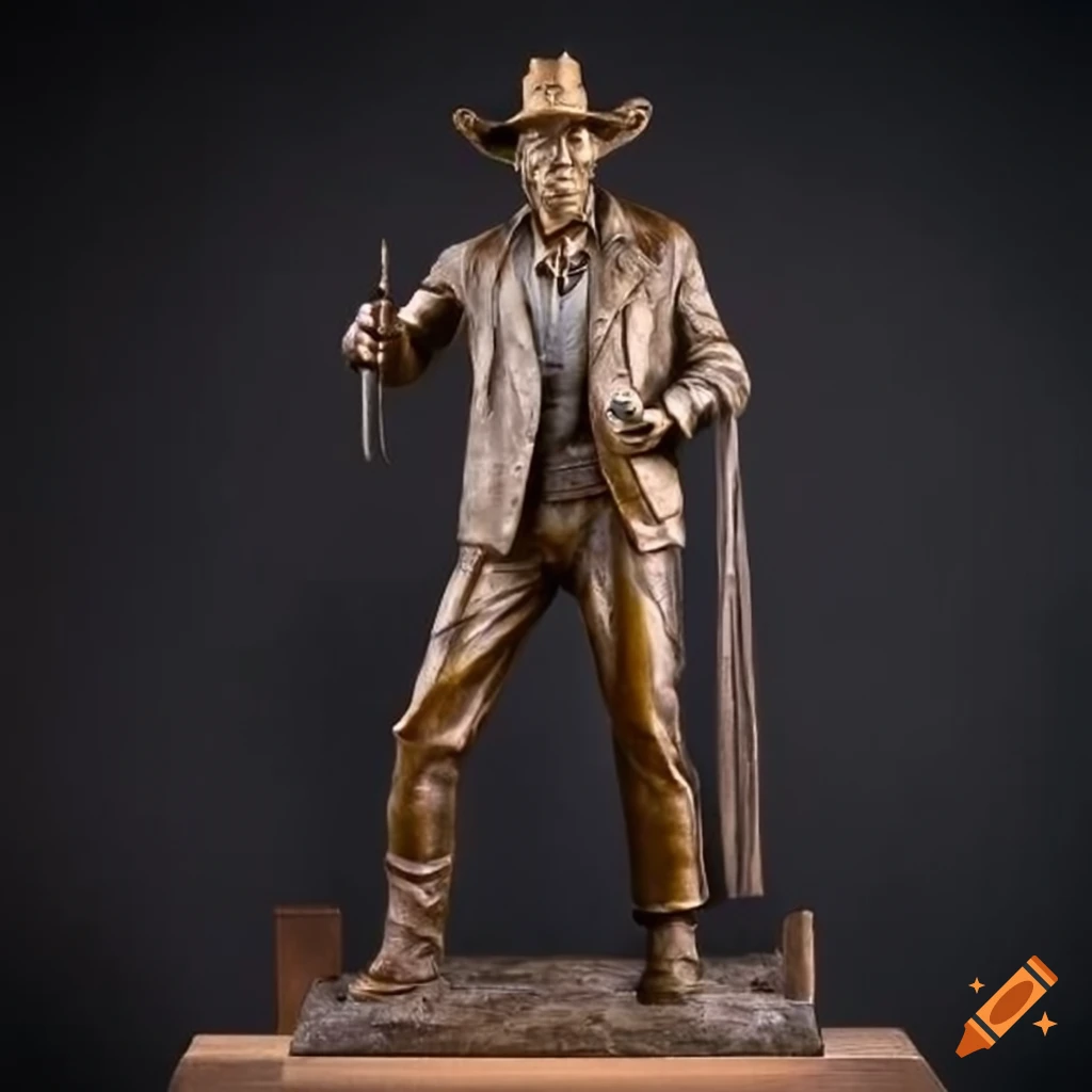 Bronce statue of indiana jones on Craiyon