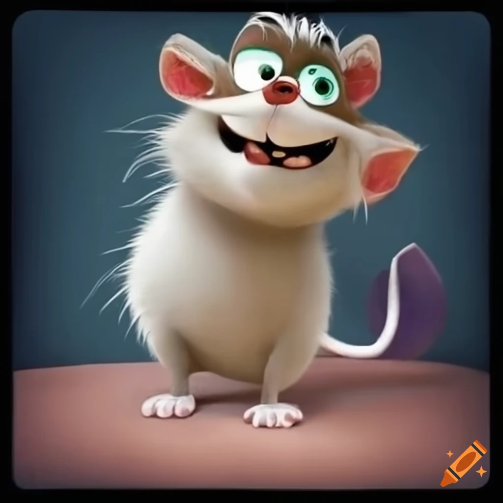 Pixar cat-mouse hybrid character design on Craiyon
