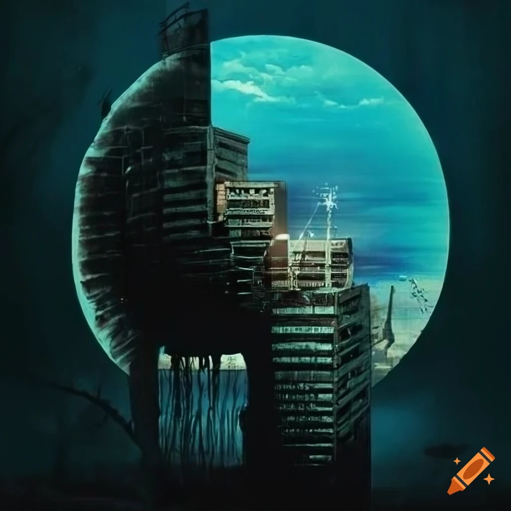 It's never truly wrong to want to grow, dystopian setting, album cover art