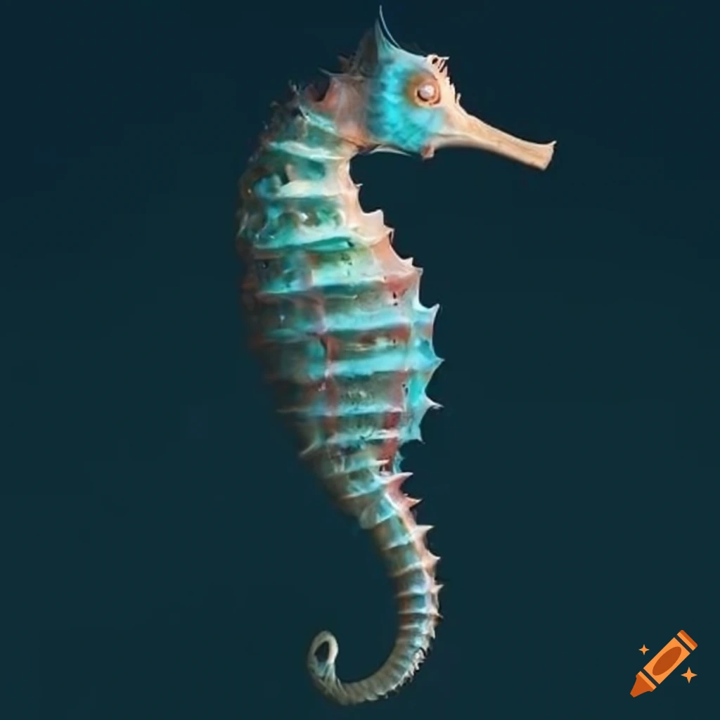 A futuristic, seahorse-themed metropolis