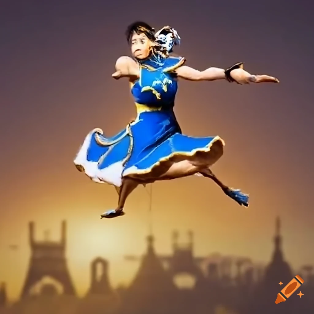 Bernard Henry Lévy, dressed as chun-li, avoiding giant flying sausages ...