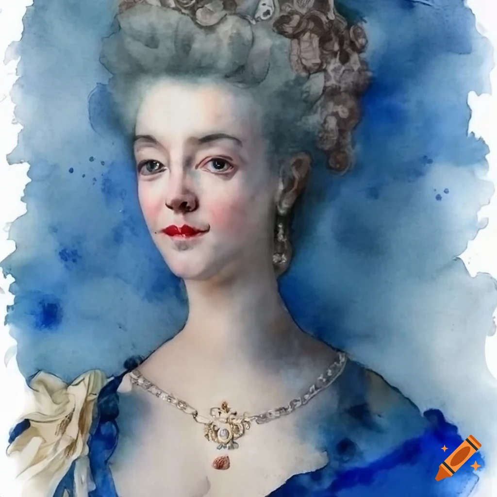Blue french queen vintage