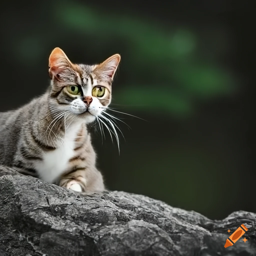 Cat in the mountains