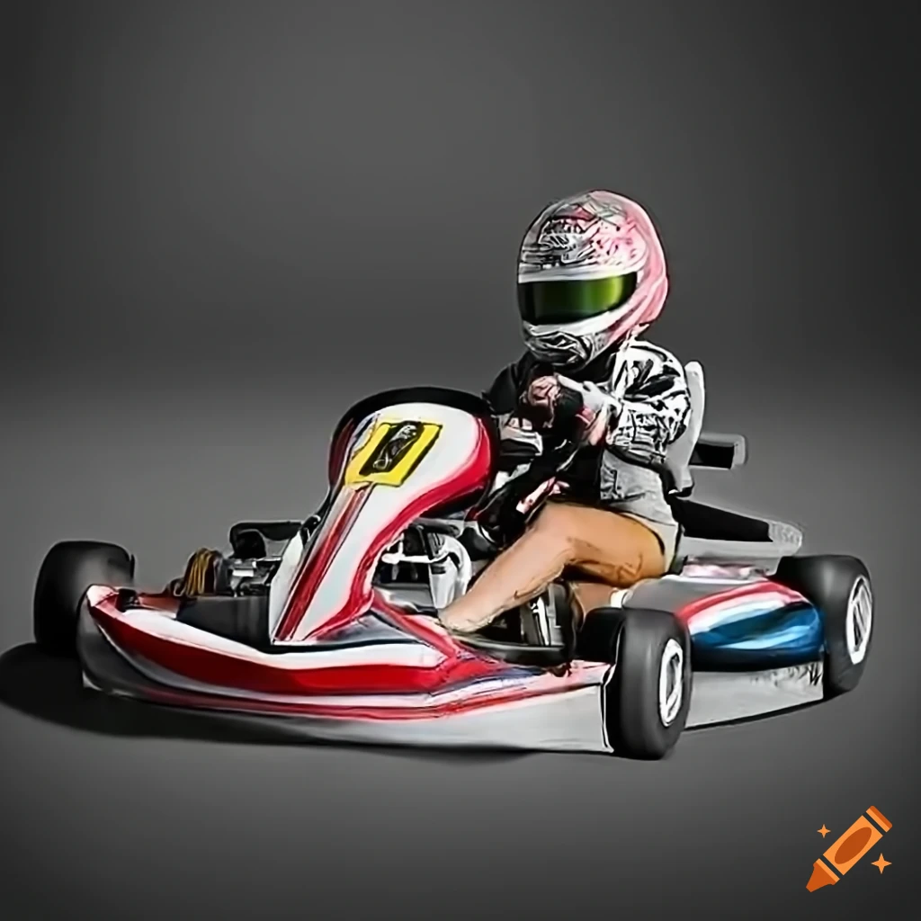 Karting with a realistic background