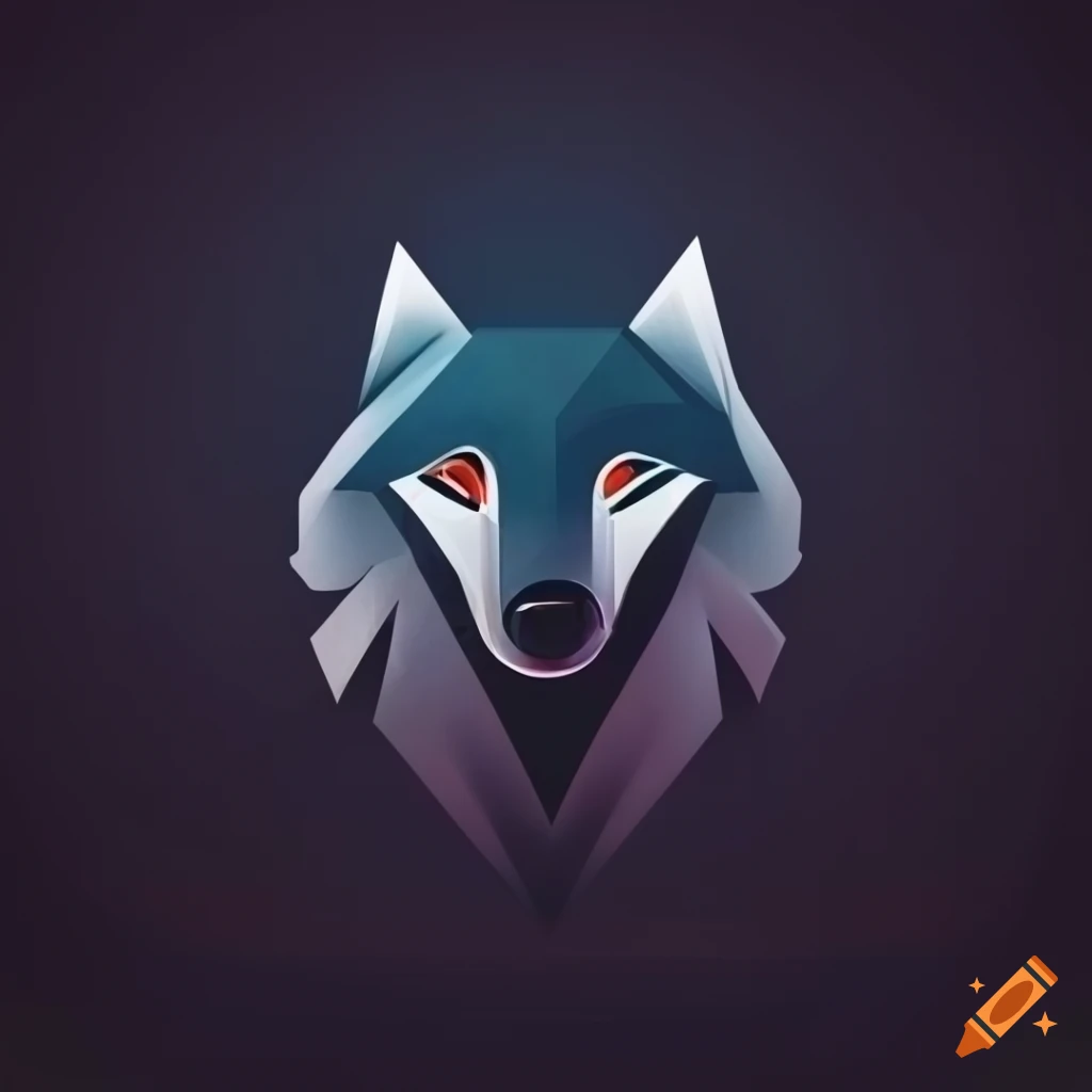 Sleek and precise wolf logo design for a business