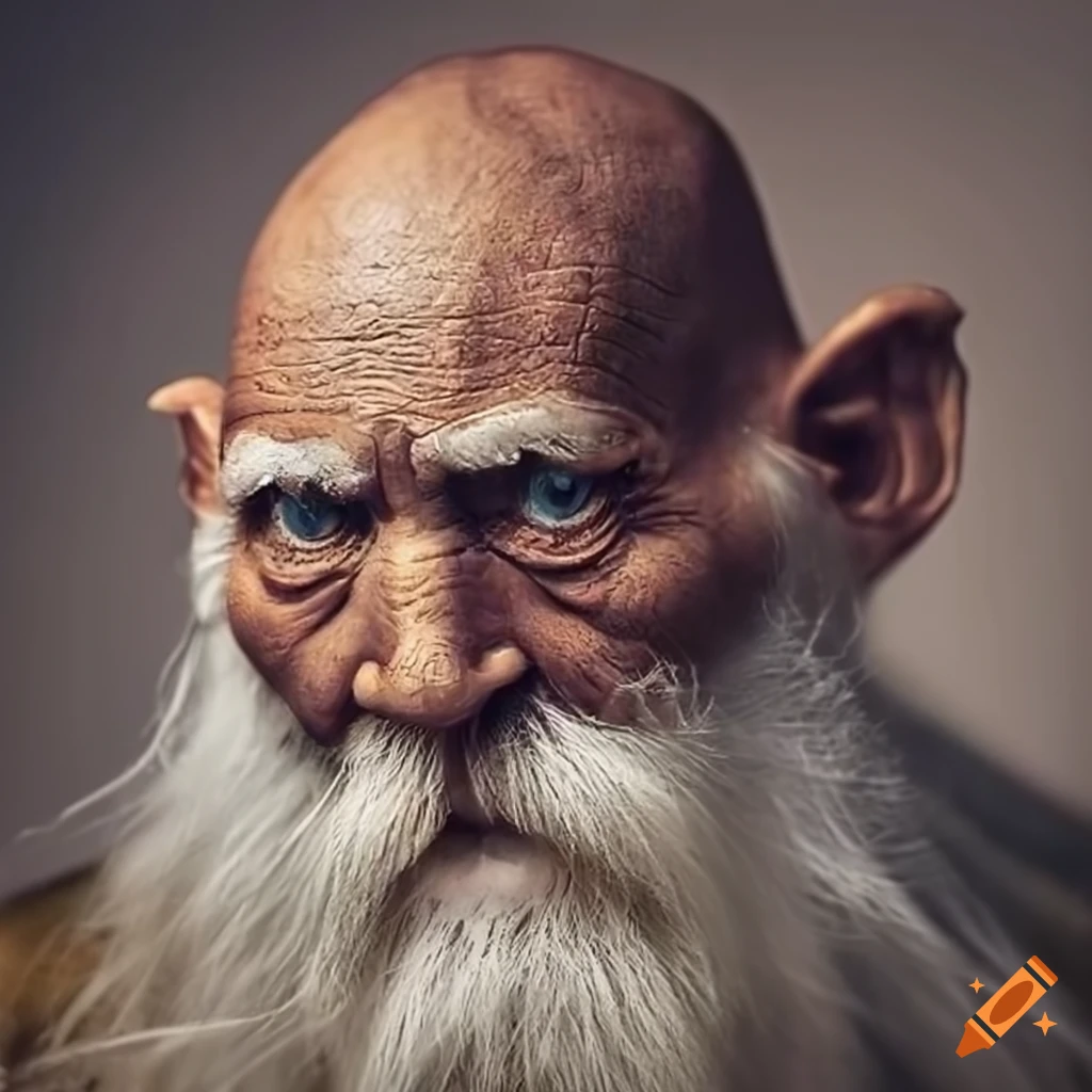 An old dwarf monk on Craiyon