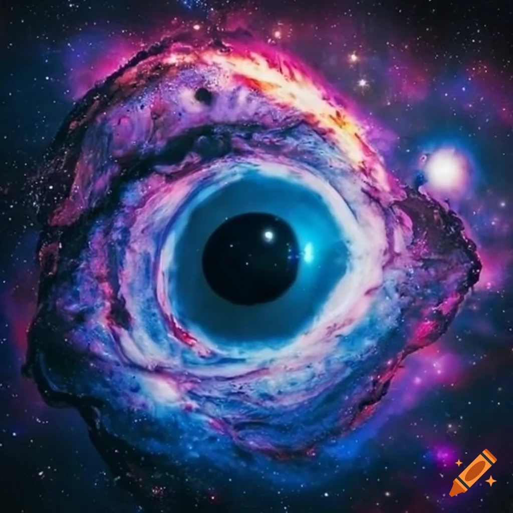 An enchanting celestial eye amidst a breathtaking galaxy