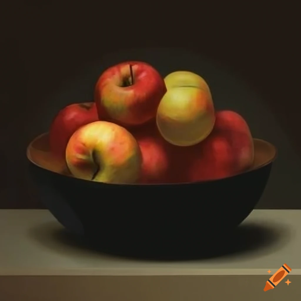 Cubism still life bowl apples on Craiyon