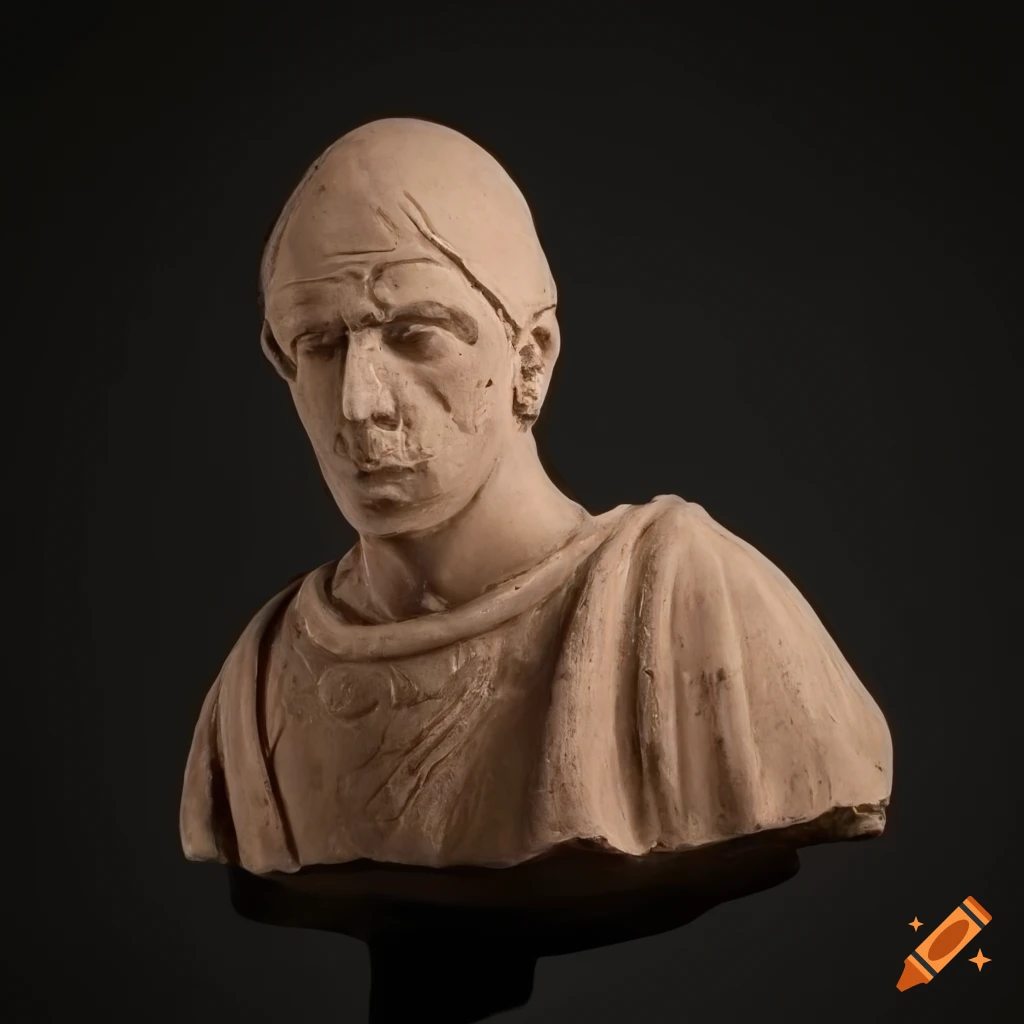 Clay statue of a medieval manservant