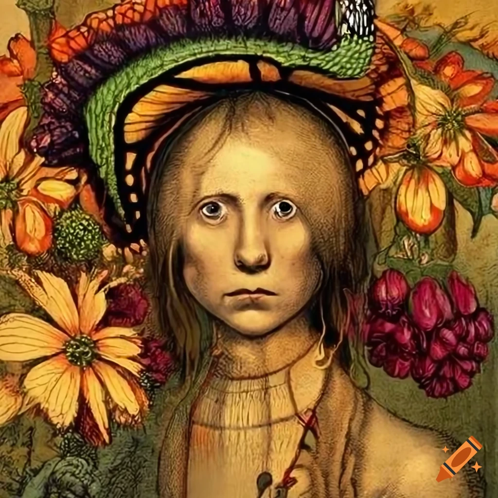 Humanoid insect, Monarch butterfly, scarab beetle, preying mantis ...