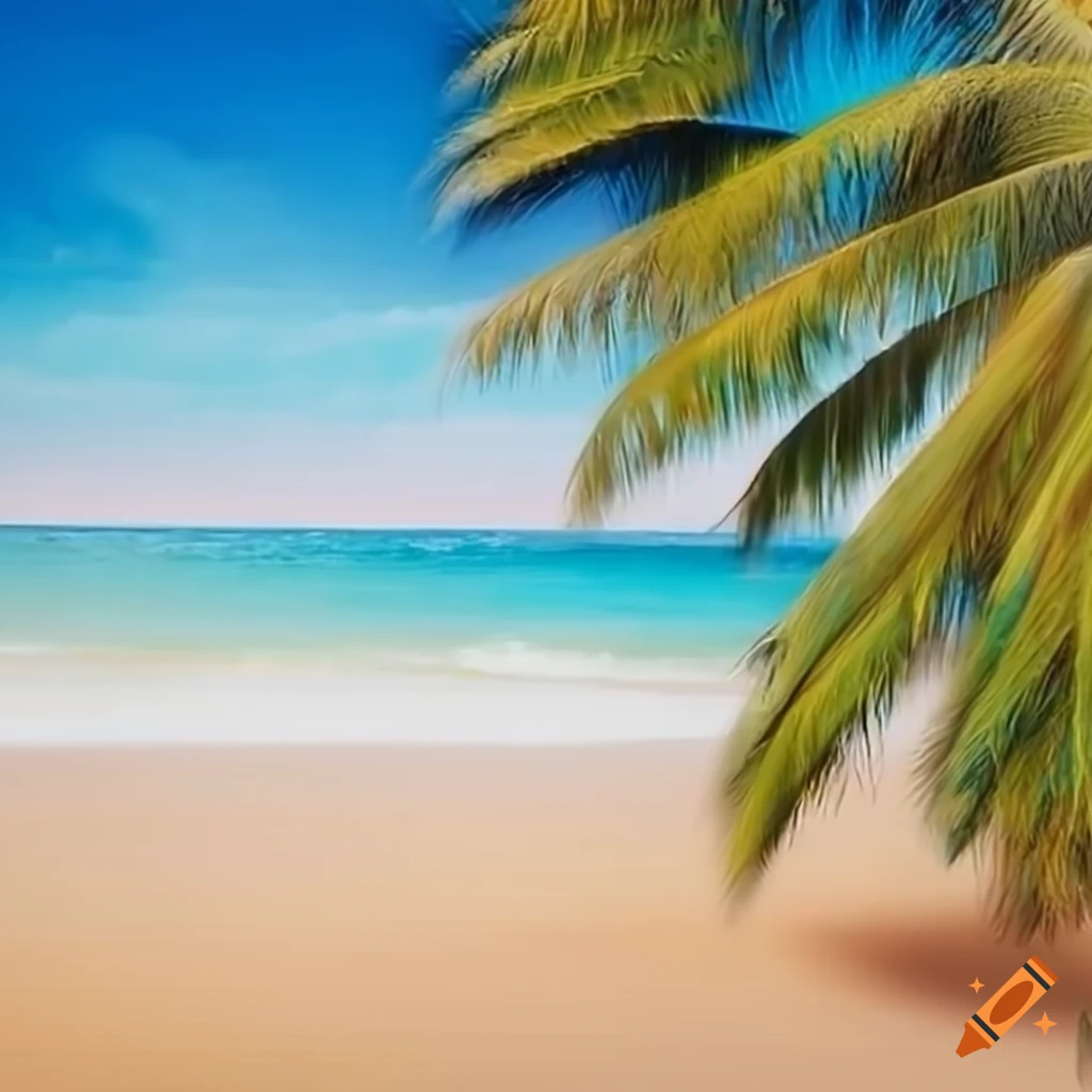Hyper realistic beach background