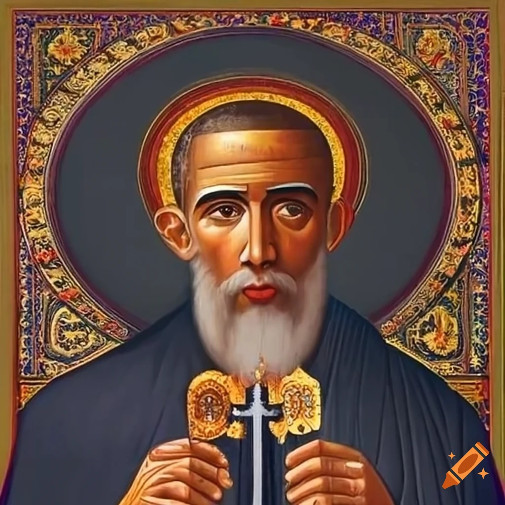 A religious icon of barack obama in the coptic tradition on Craiyon