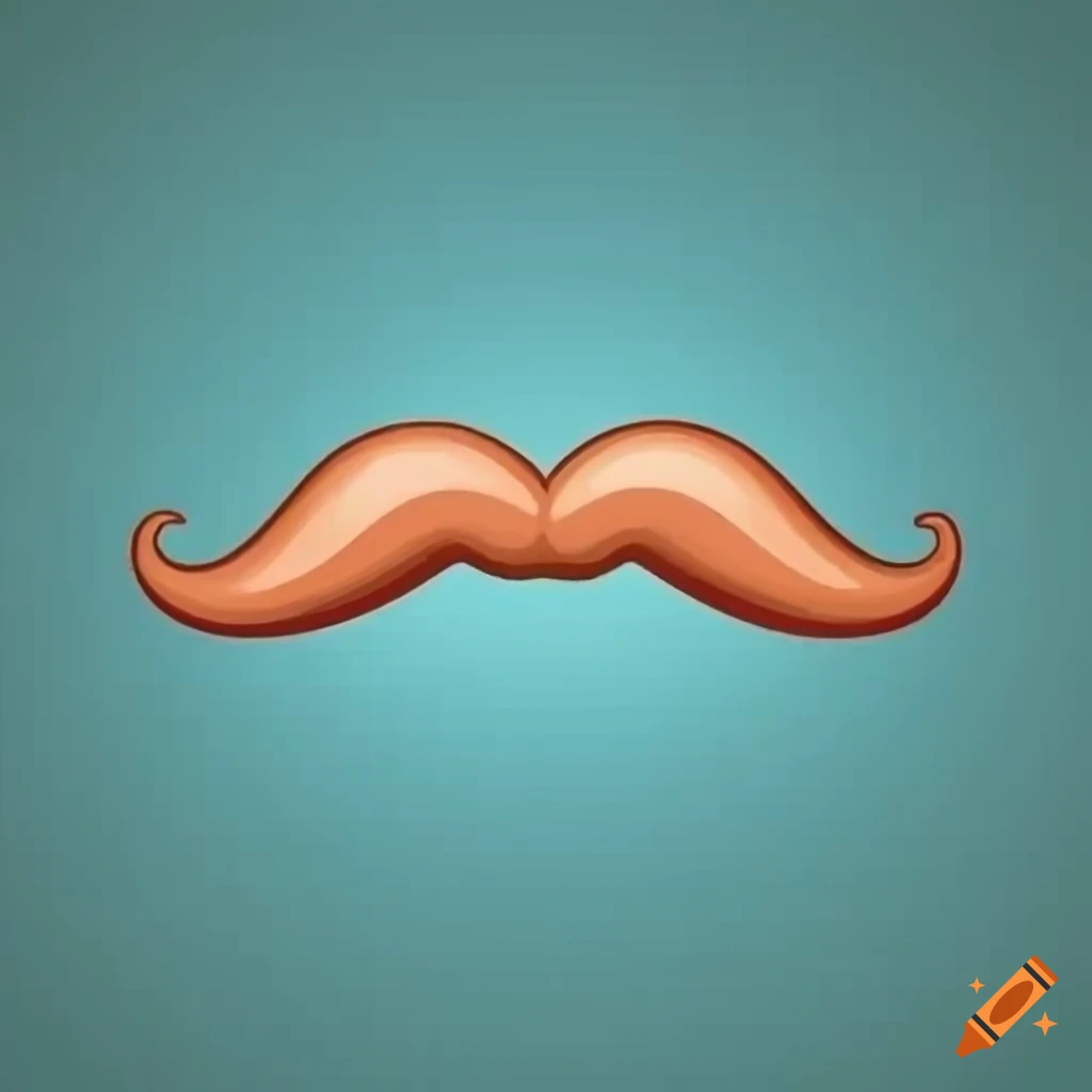 Cartoon mustache, smile on Craiyon