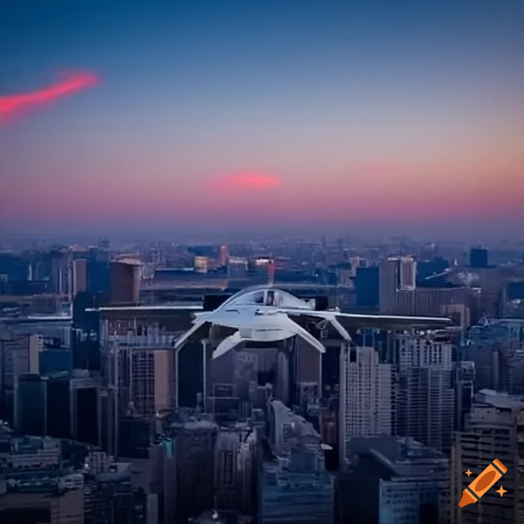 Vtol on urban landscape on Craiyon