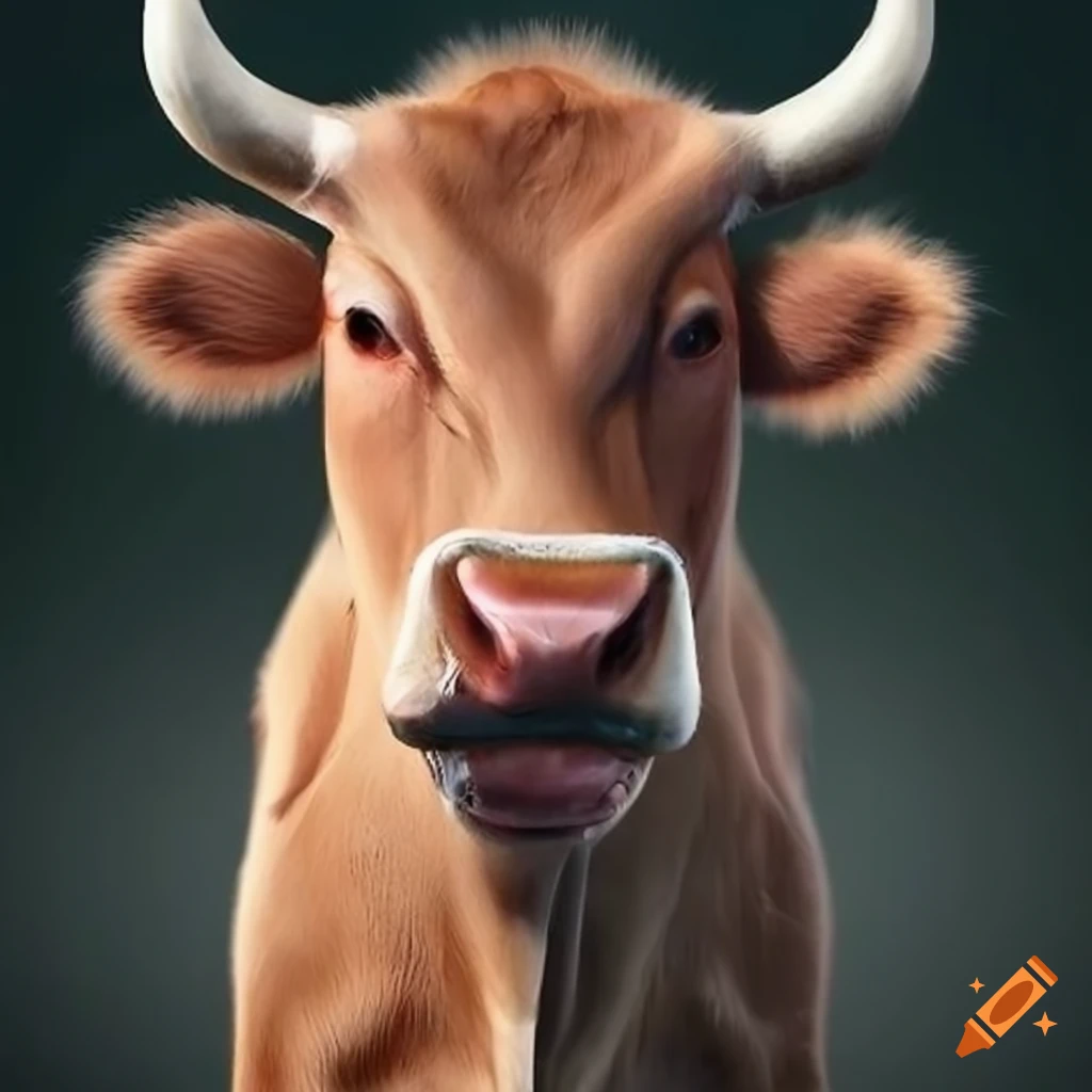 Realistic cow on Craiyon