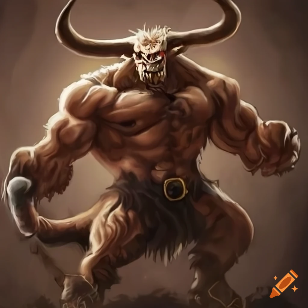 Angry minotaur