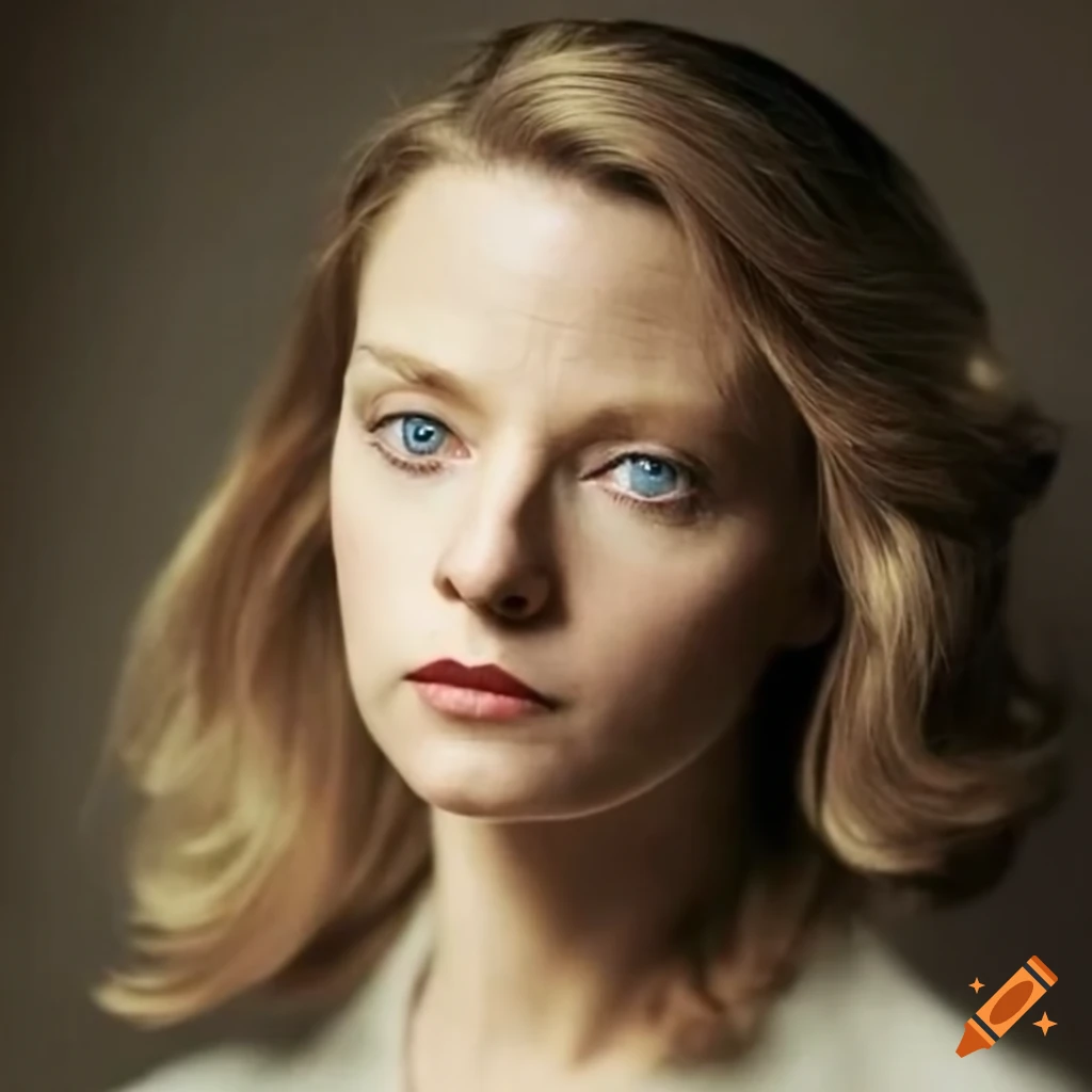 A women in her mid 20s looking like Jodie Foster with light brown long ...