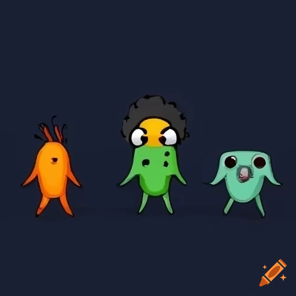 2d simple cartoon enemy for game development on Craiyon