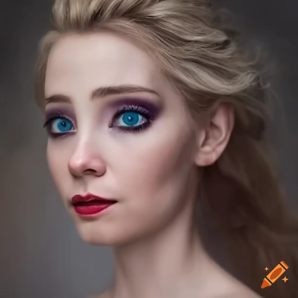 Beautiful woman portrait real-life super-detailed enhanced morphs into ...
