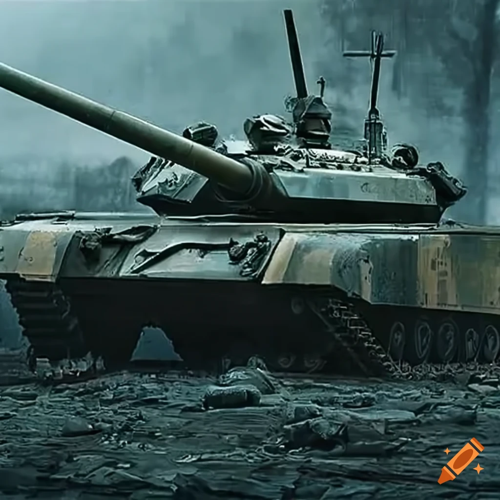 Soviet t-72b main battle tank on Craiyon