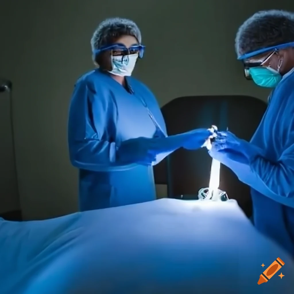 Doctor performing an experiment on Craiyon