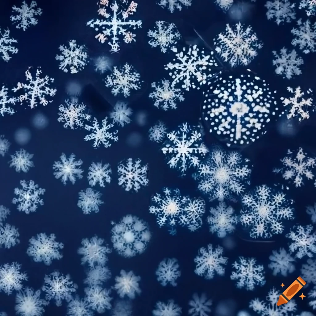 A Lot Of Small Snowflake Pattern