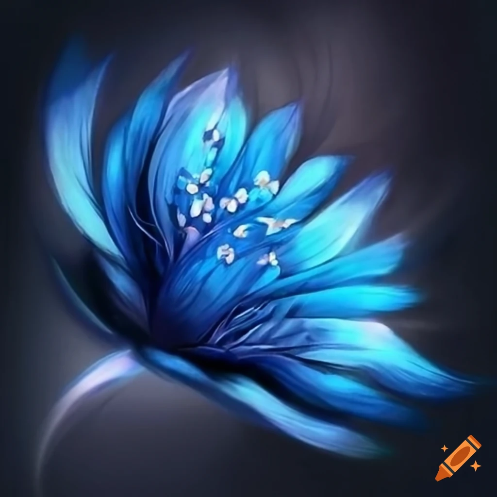 Very beautiful blue flower, fantastic on Craiyon