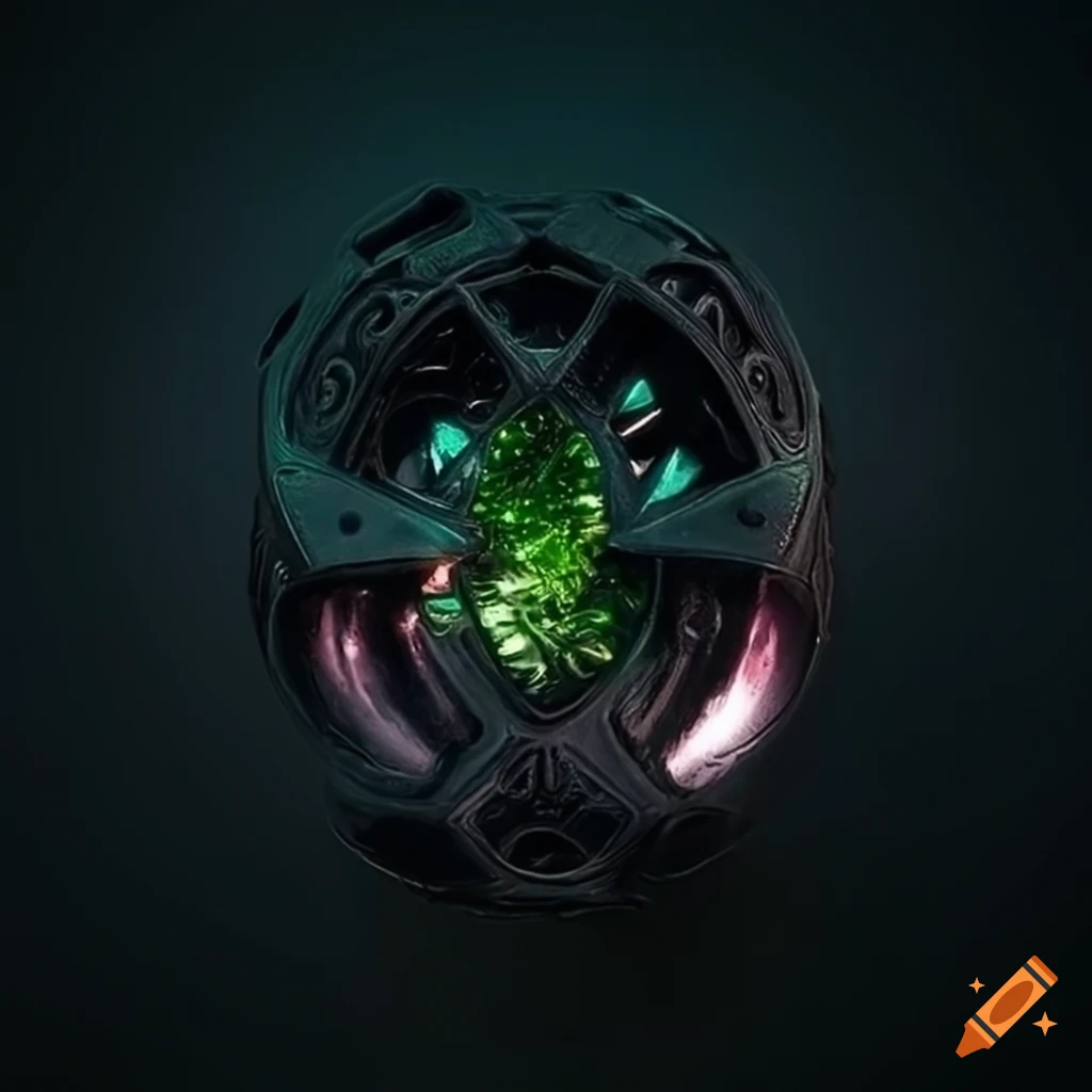 Plant spaceship black sleek shiny infinite vice